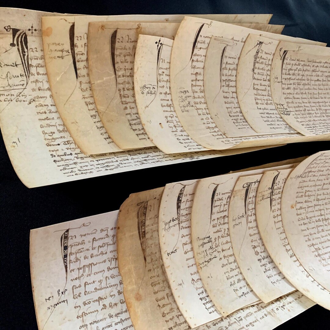 Medieval Vellum Manuscript 1341 - Etsy UK