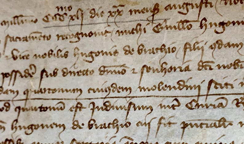 Medieval Vellum Manuscript 1341 - Etsy UK