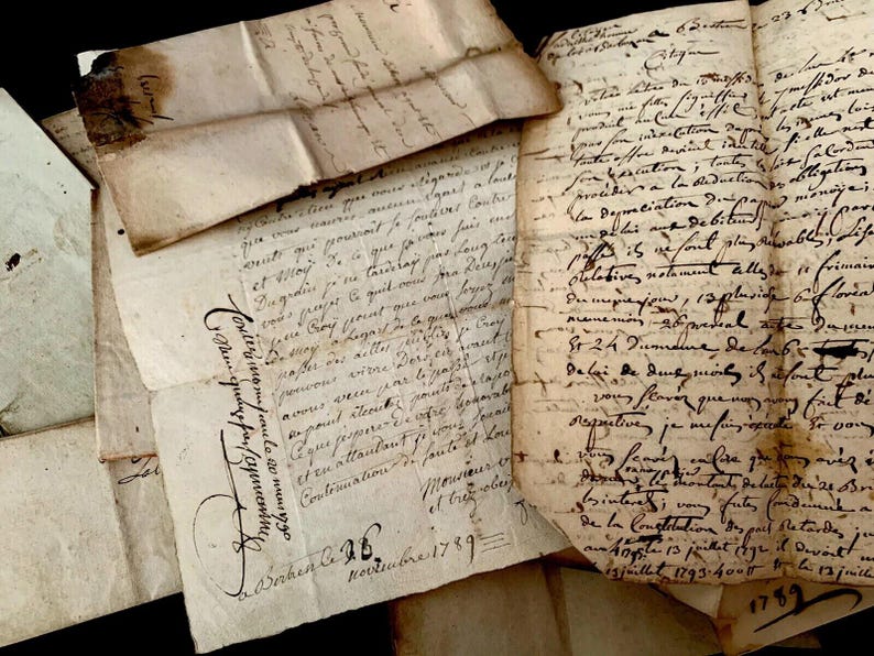Authentic 1700s Antique Letter – Historic Manuscript - Etsy