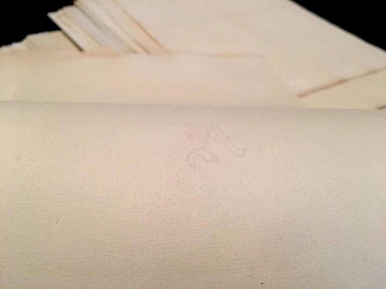 Antique 1800s Restoration Paper ‧ Blank Manuscript Sheet for Historical ...