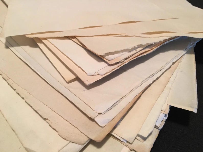 Antique 1800s Restoration Paper ‧ Blank Manuscript Sheet for Historical ...