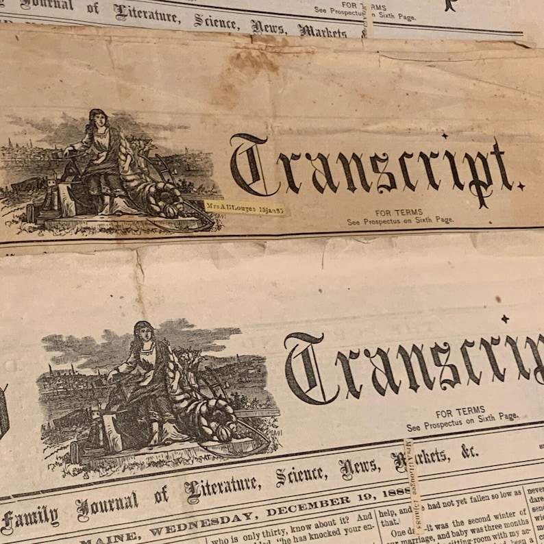 Old Newspaper From 1800s - Etsy