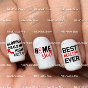 DIY Promote Business Real Estate Agent 2.0 Nail Art. Buy 2 Sets Get 1 ...