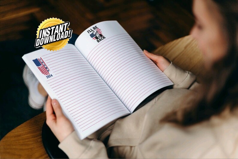 Printable Trump 2024 Notebook Stationery. 7 Different Designs - Etsy