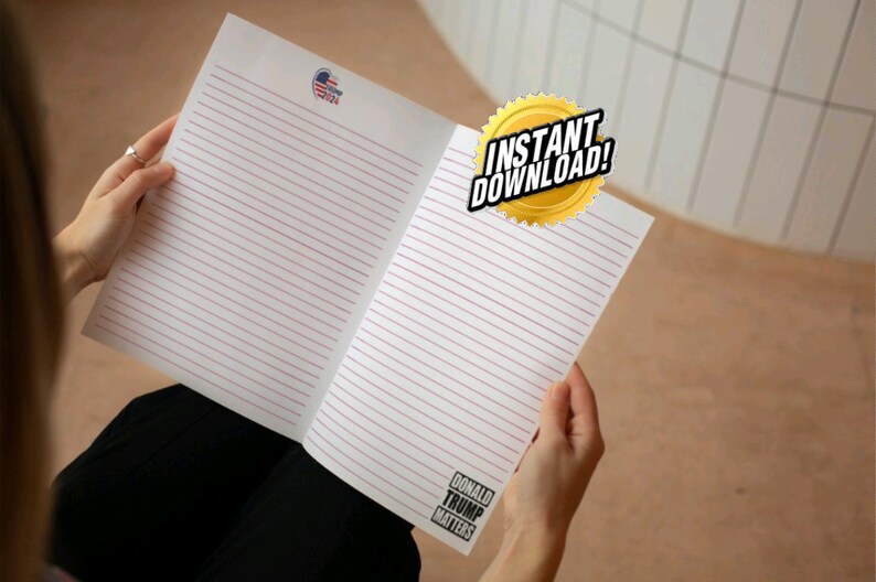 Printable Trump 2024 Notebook Stationery. 7 Different Designs - Etsy