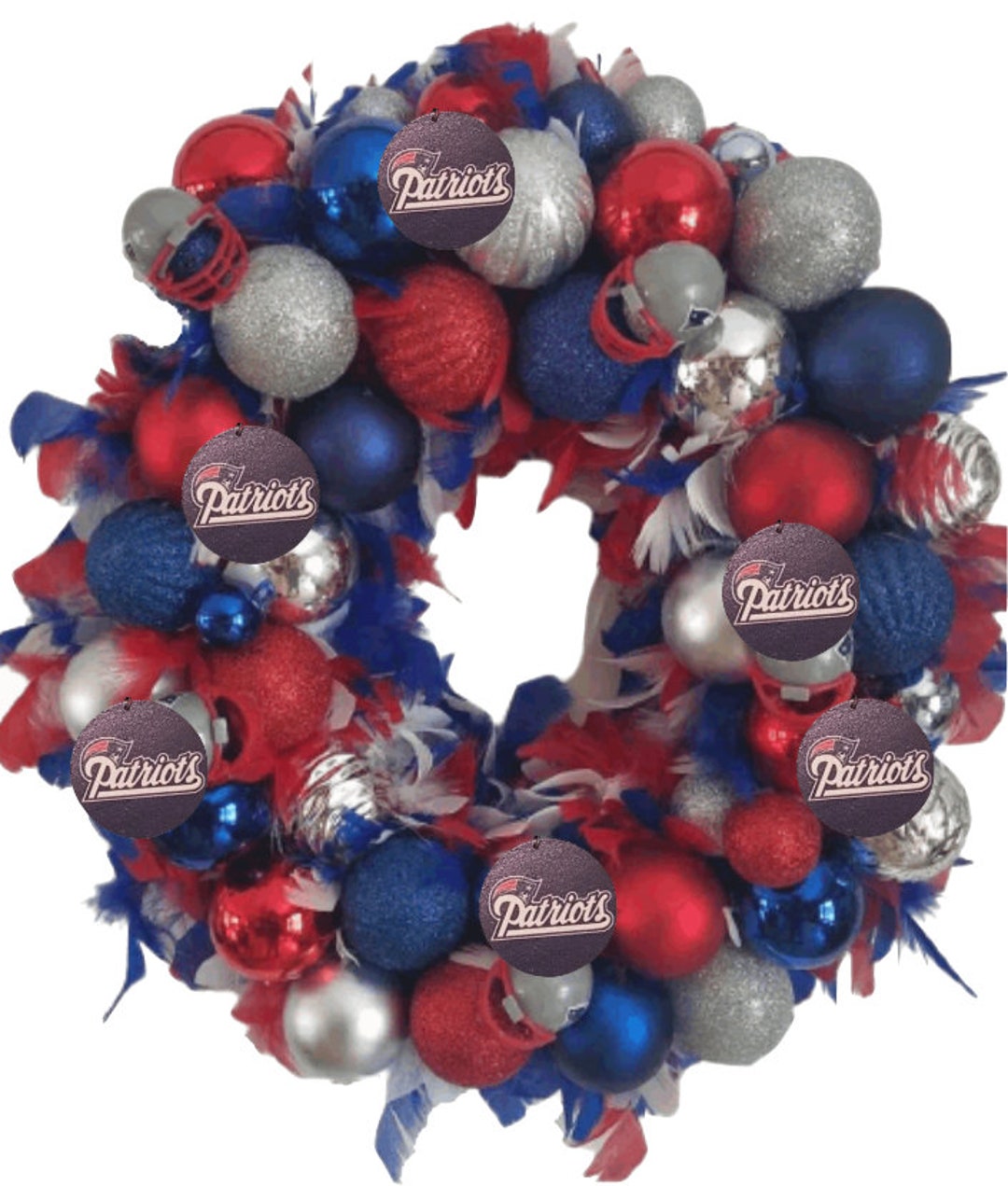 New England Patriots Christmas Set of 6 Ornaments - Etsy
