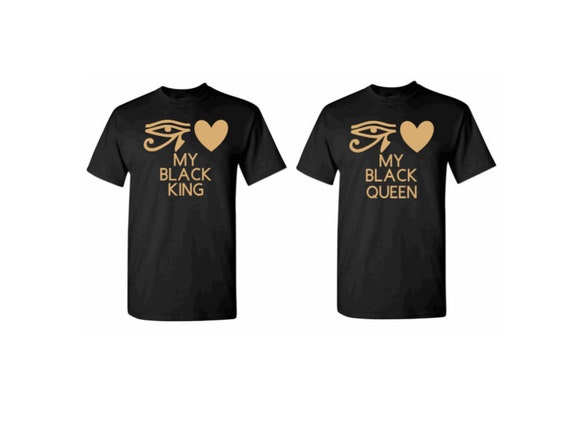 Set of black love couple shirts | Etsy
