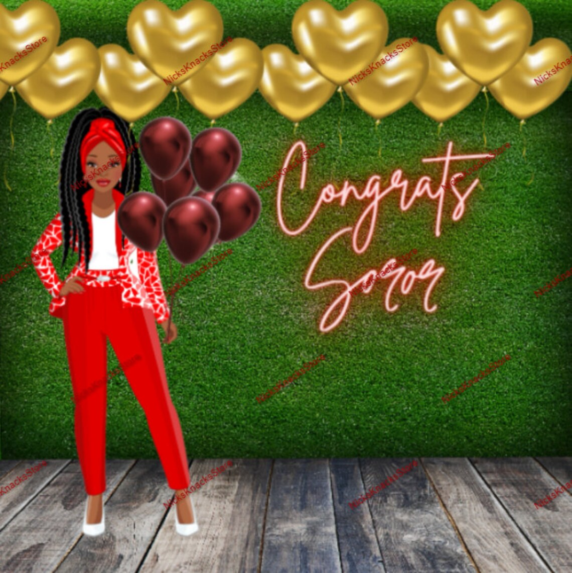 Animated Crimson and Cream Congrats Ecard With Celebration Music ...