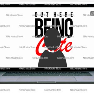Out Here Being Cute Virtual Zoom Background Instant Digital Download - Etsy