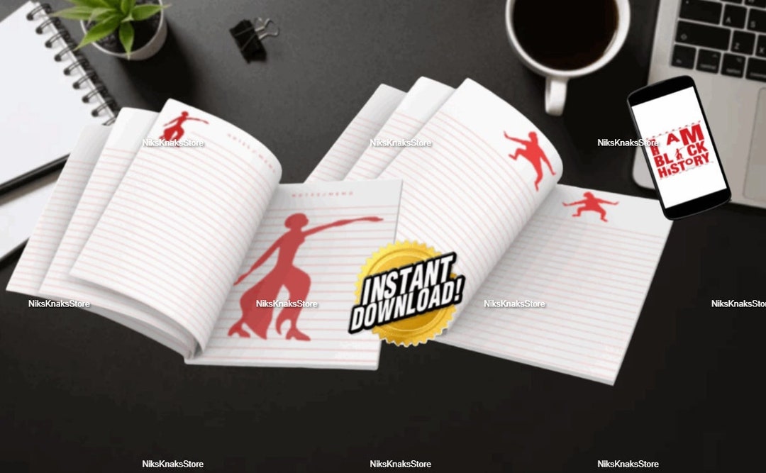 Red and White Memo Notes, Printable Memo, Instant Download Stationery ...