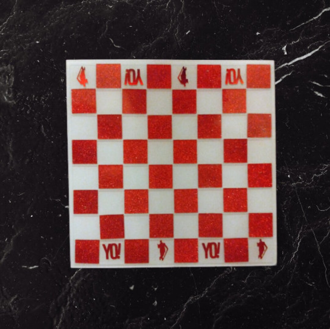 Red and White Chess Board Set. Krimson and Kreme Chess Gift for Father ...