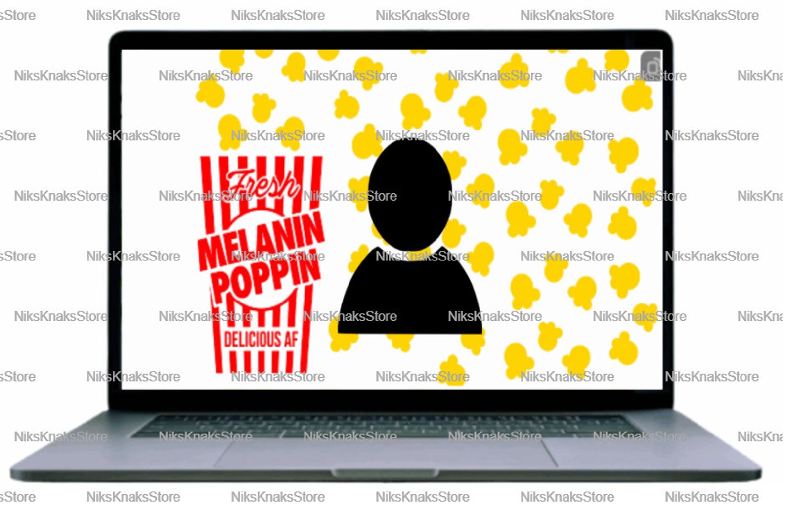 Melanin Poppin Popcorn Virtual Zoom Background Instant Digital Download ...