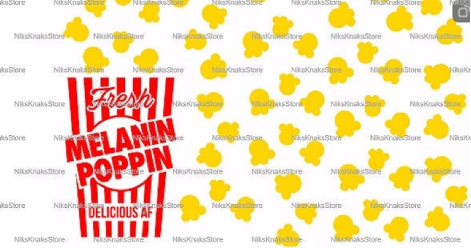 Melanin Poppin Popcorn Virtual Zoom Background Instant Digital Download ...