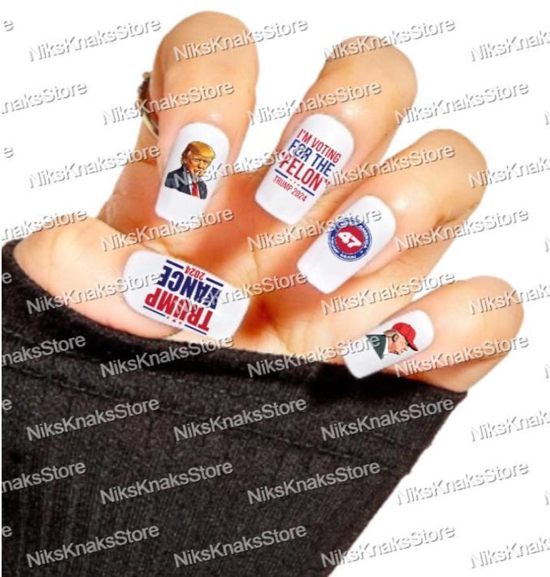 Trump Vance 2024 MAGA Election DIY Manicure Nail Art Set. Buy 2 Sets ...