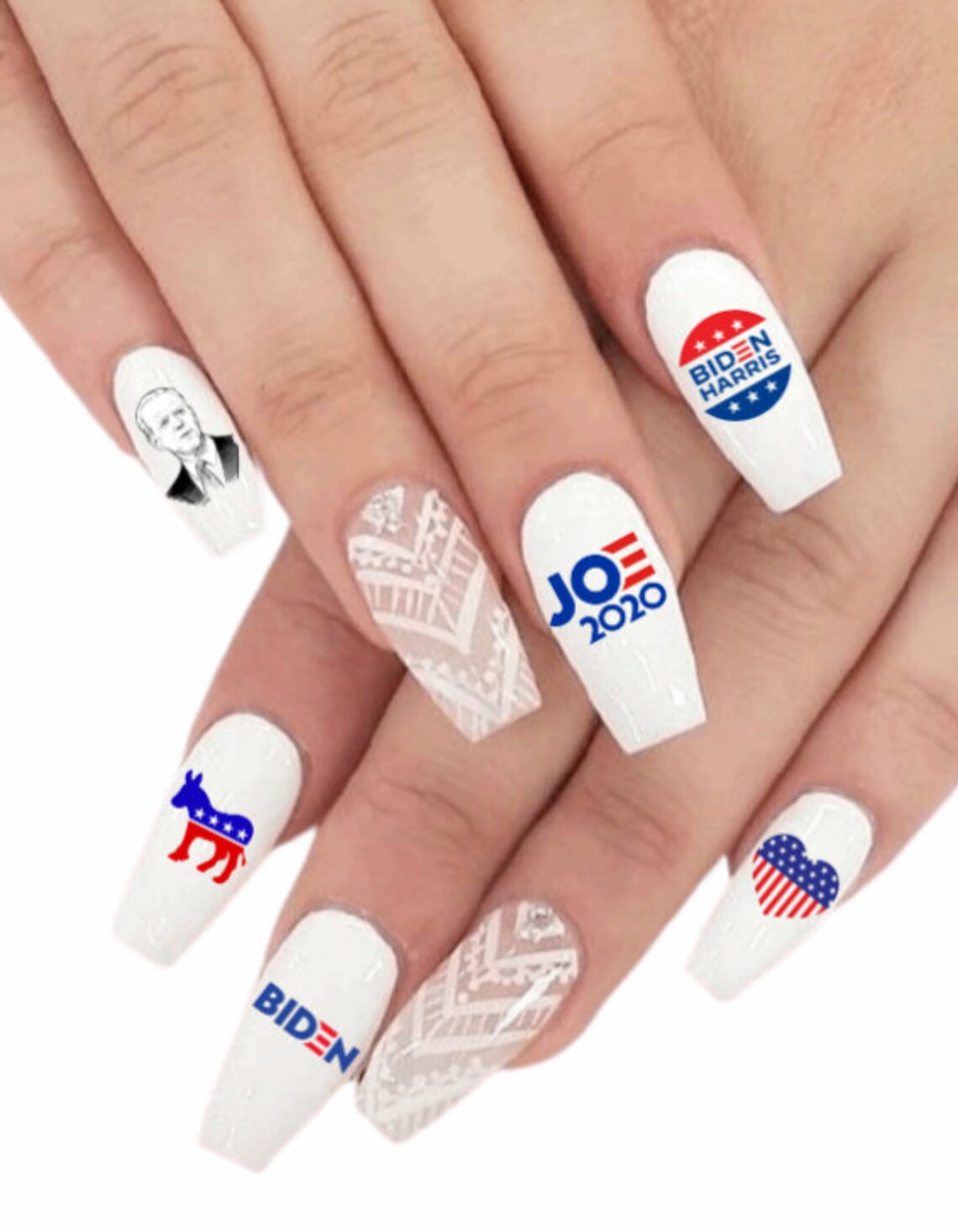 Pro Joe Biden Election DIY Manicure Nail Art Set (faster Shipping) - Etsy