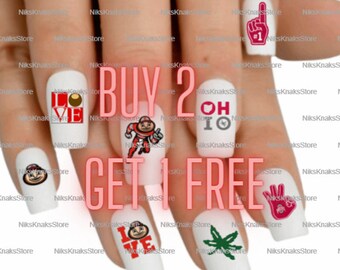 Ohio State Nail Art - Etsy