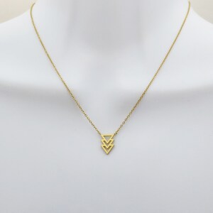 Inverted Triangle Necklace, Triangle Necklace, Geometric Necklace ...
