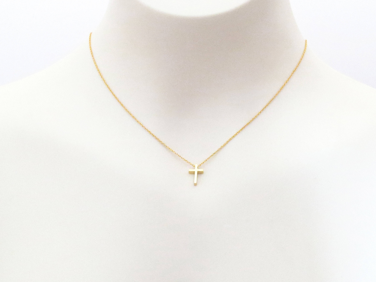 Small Cross Necklace Dainty Cross Necklace Cute Cross | Etsy