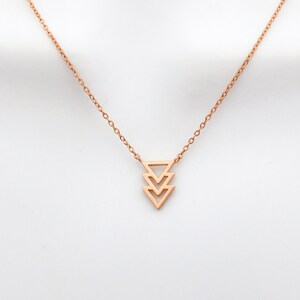 Inverted Triangle Necklace, Triangle Necklace, Geometric Necklace ...