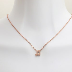 Music Note Necklace, Music Necklace, Music Jewelry, Music Note Charm ...