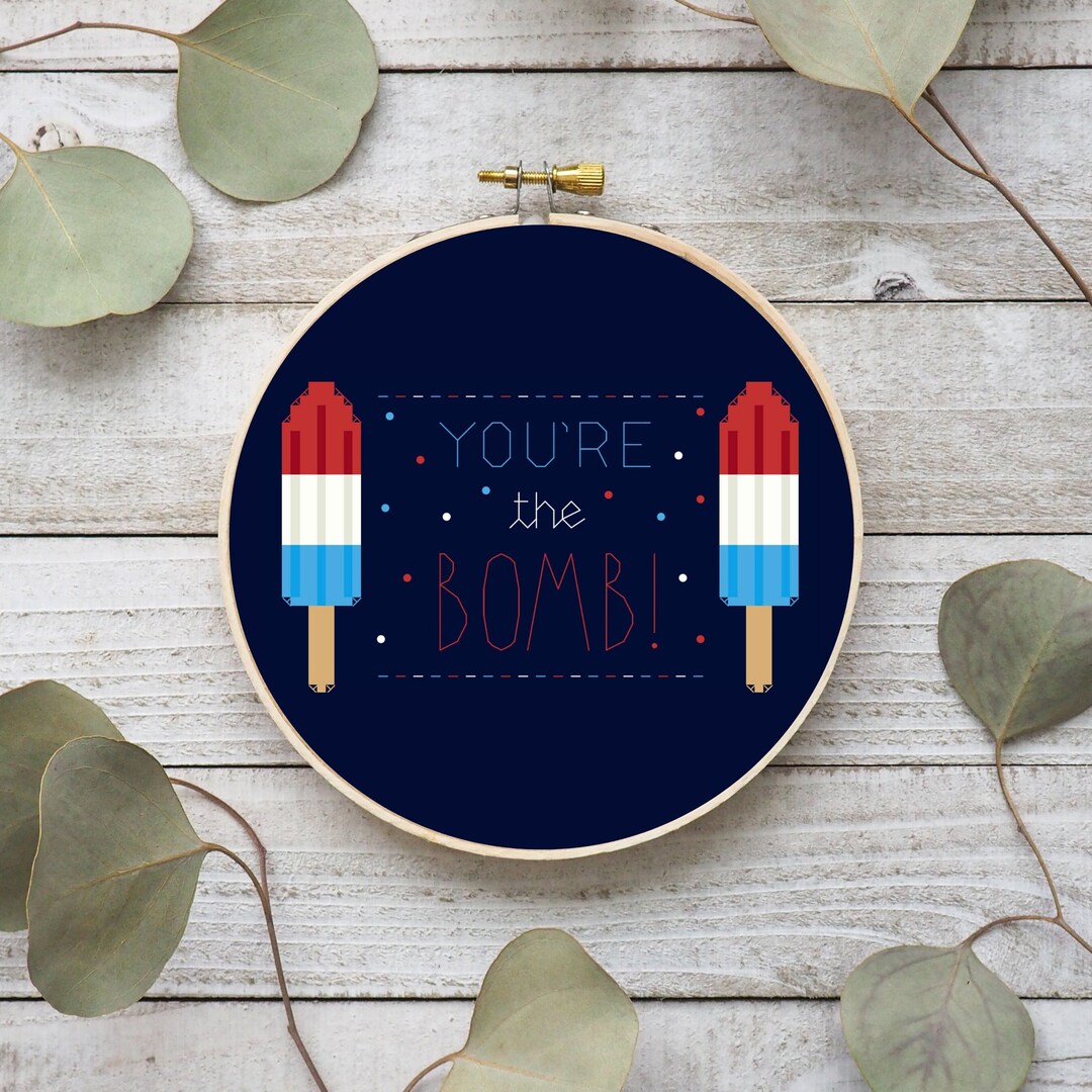 You're the Bomb Cross Stitch Pattern PDF | Popsicle Cross Stitch ...