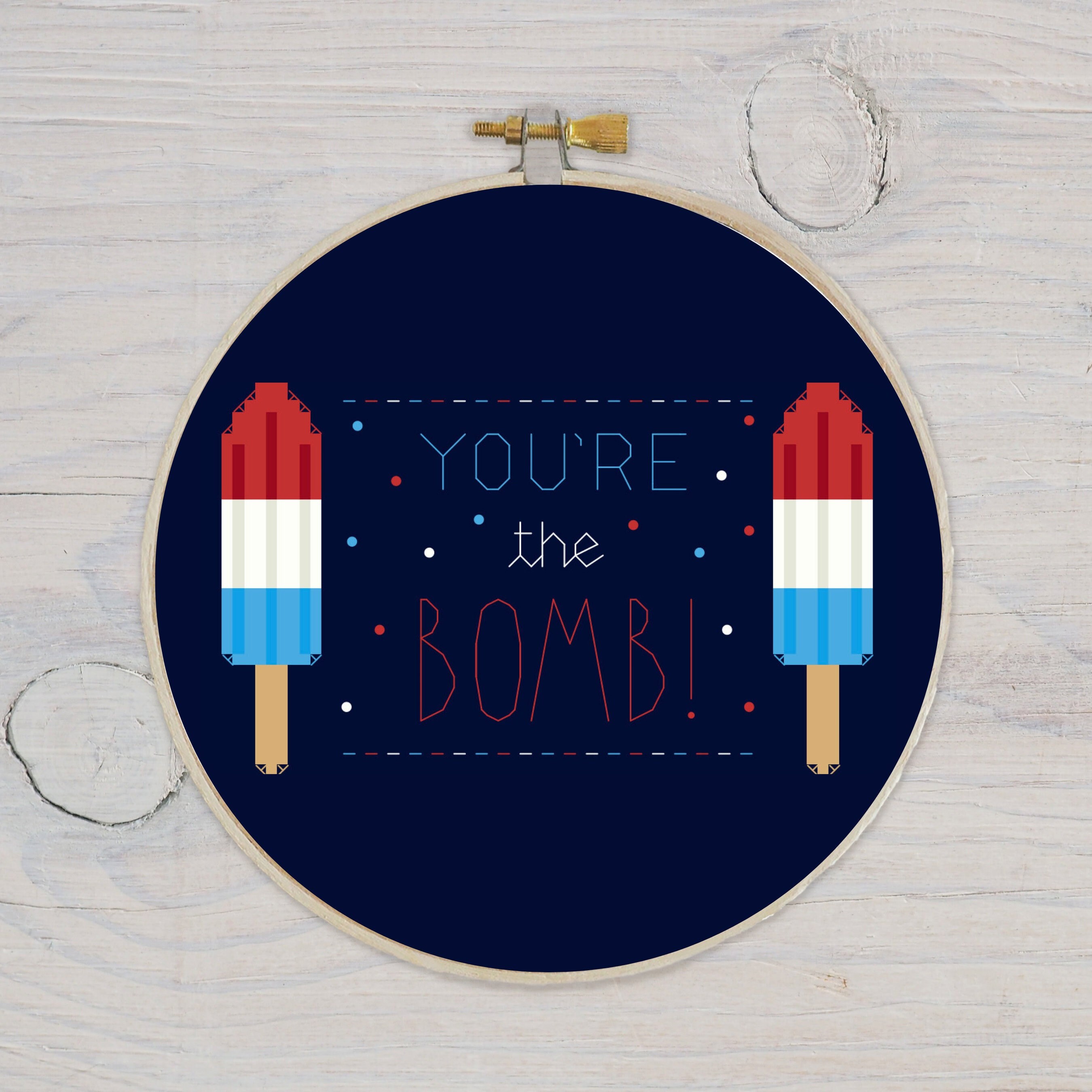 You're the Bomb Cross Stitch Pattern PDF | Popsicle Cross Stitch ...