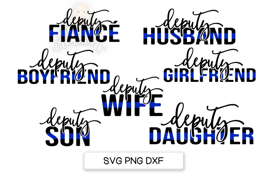 Deputy Title SVG Bundle - Thin Blue Line - Law Enforcement Wife - Etsy