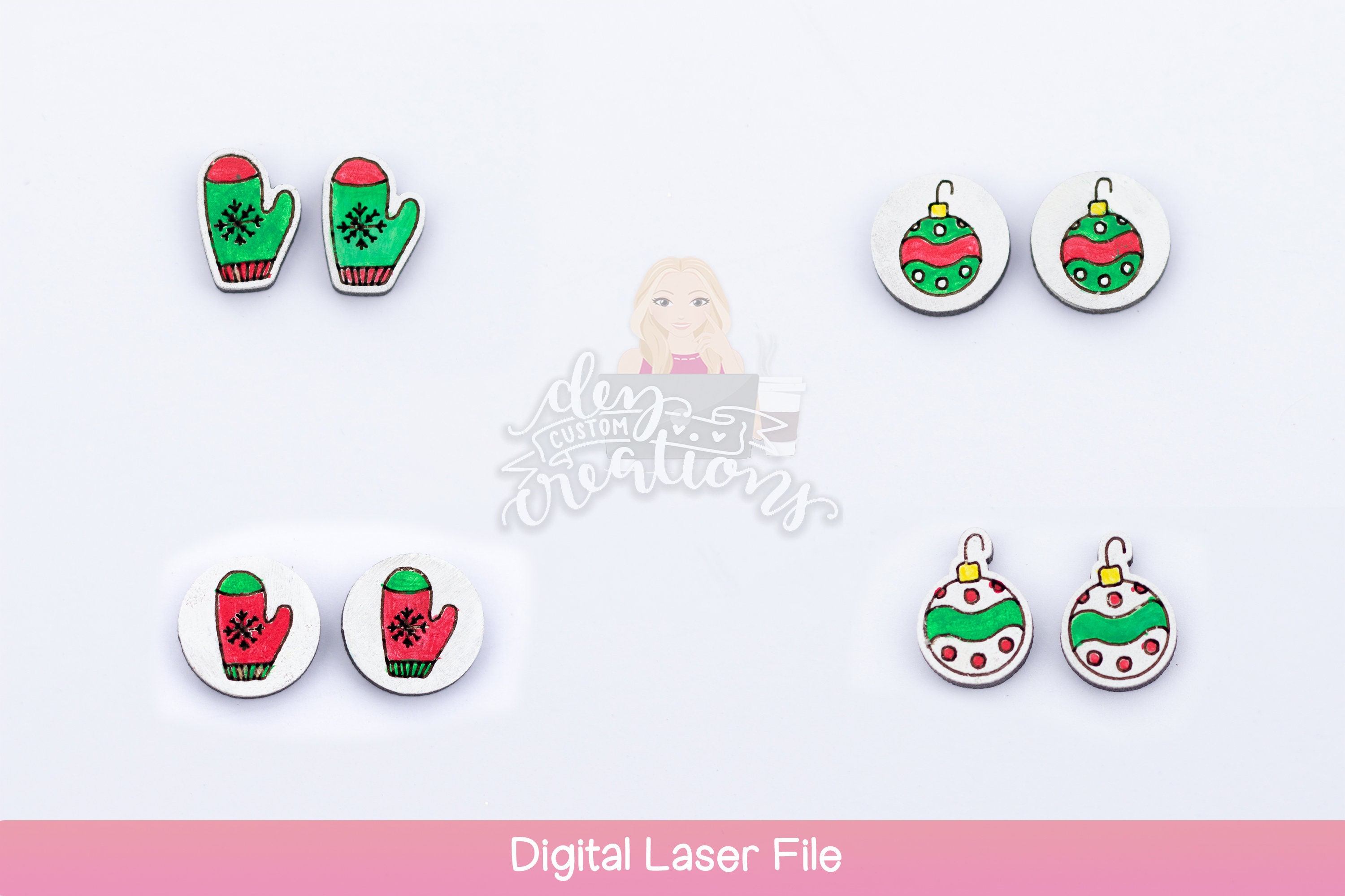 Stud Earrings SVG Laser Cut Earring File Files for - Etsy