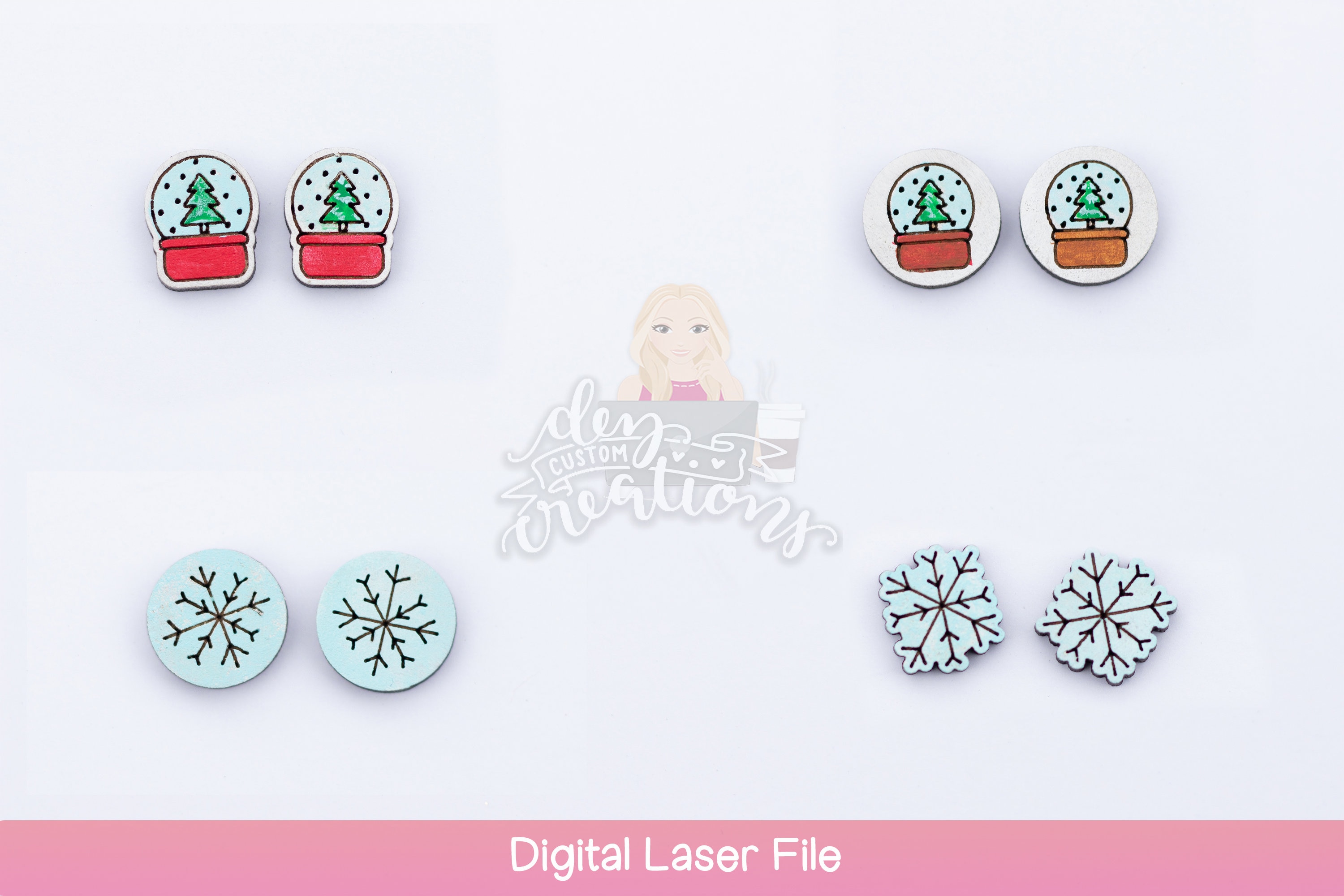 Stud Earrings SVG Laser Cut Earring File Files for - Etsy