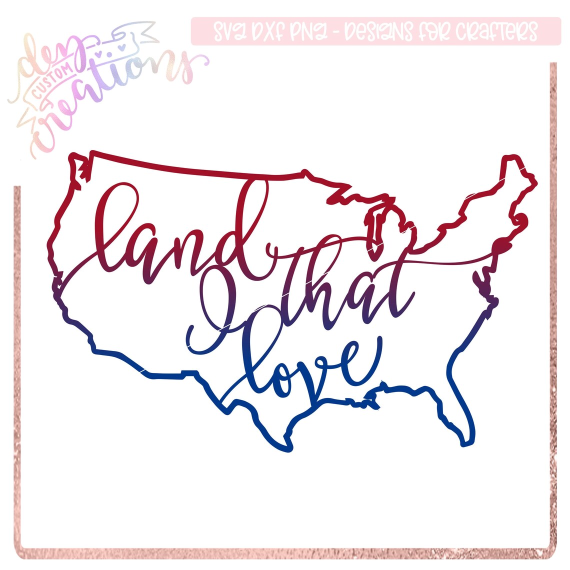 United States of America Land That I Love SVG and Clipart - Etsy