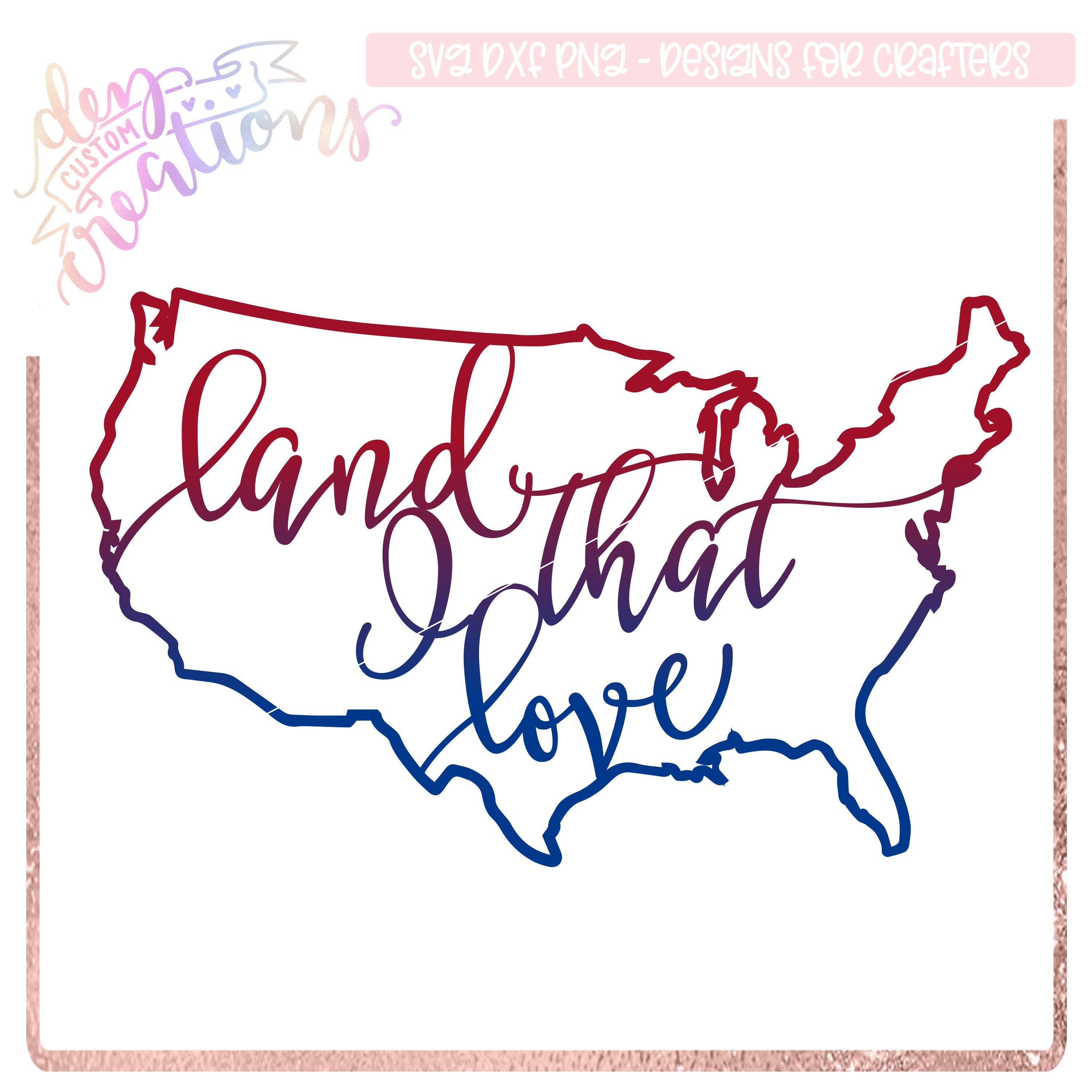 United States of America Land That I Love SVG and clipart | Etsy