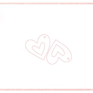 Heart Cutout Valentine Earring SVG - SVG Laser Earring File - Laser Cut ...