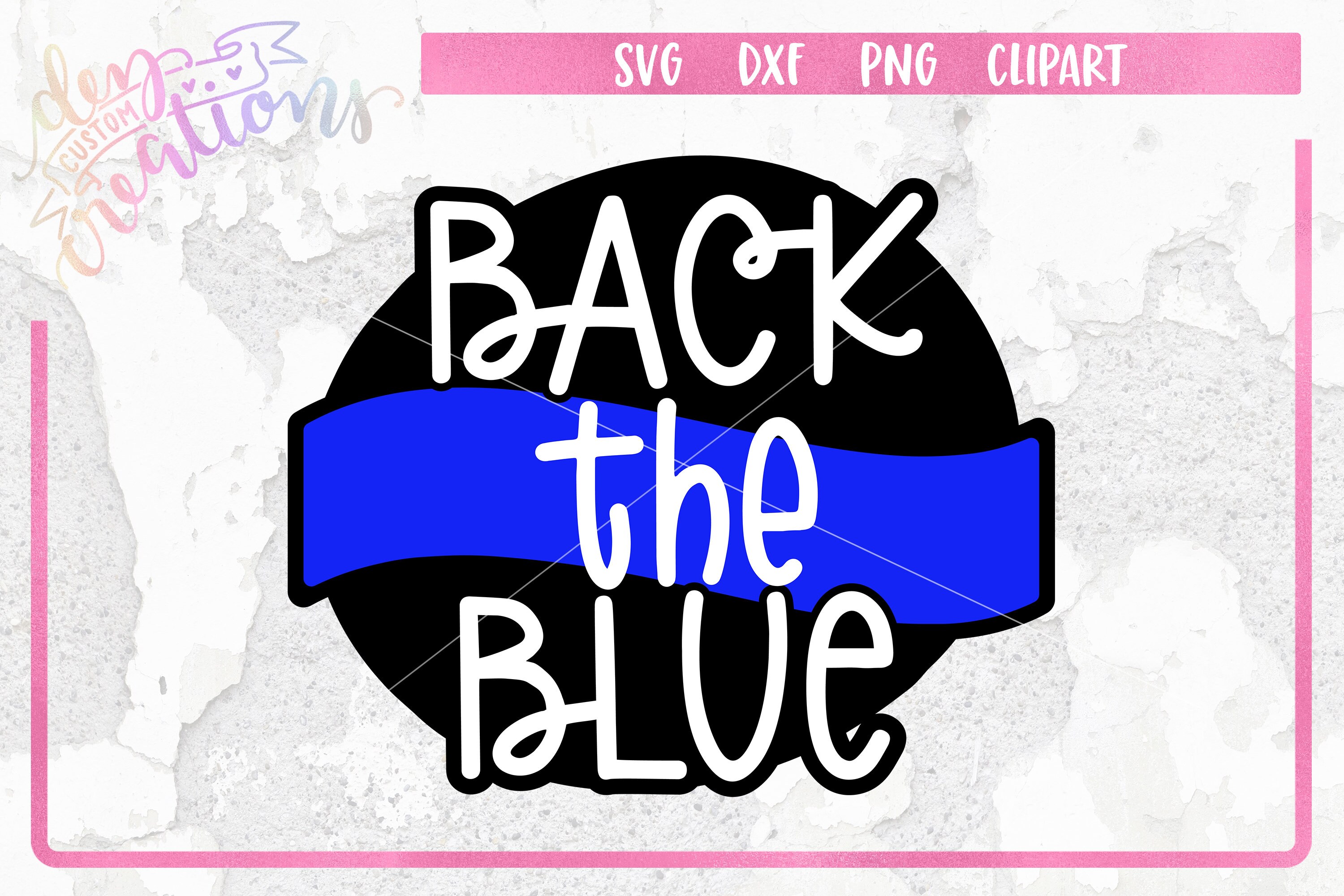 Back The Blue SVG File Thin blue line Police svg Cop svg | Etsy