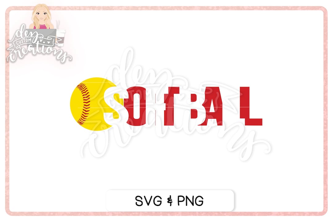 Softball SVG - Knockout - SVG for Cricut - Softball Cut File - T-shirt ...