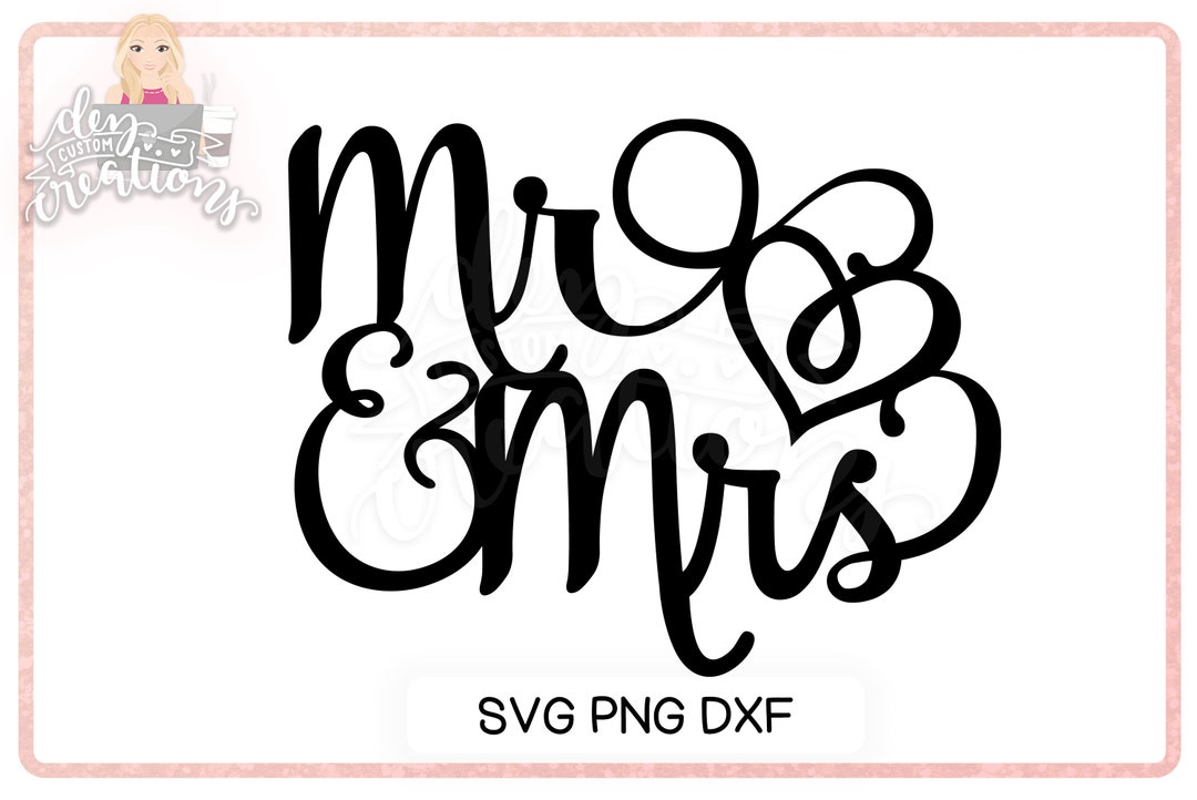 Mr and Mrs SVG - Wedding Cake Topper - Etsy