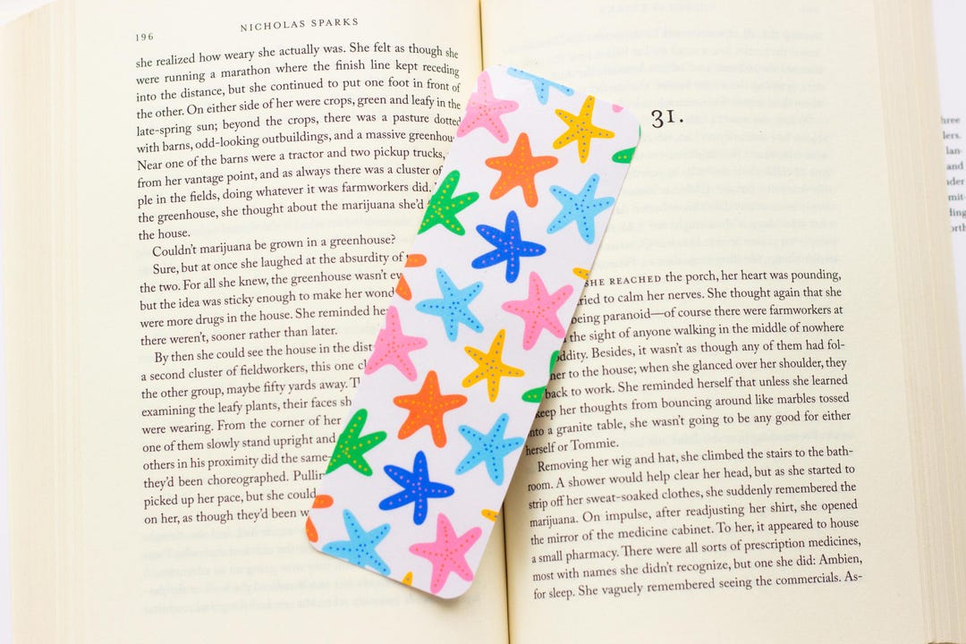Laminated Starfish Bookmark: Ocean Theme Gift for Book Lover - Etsy