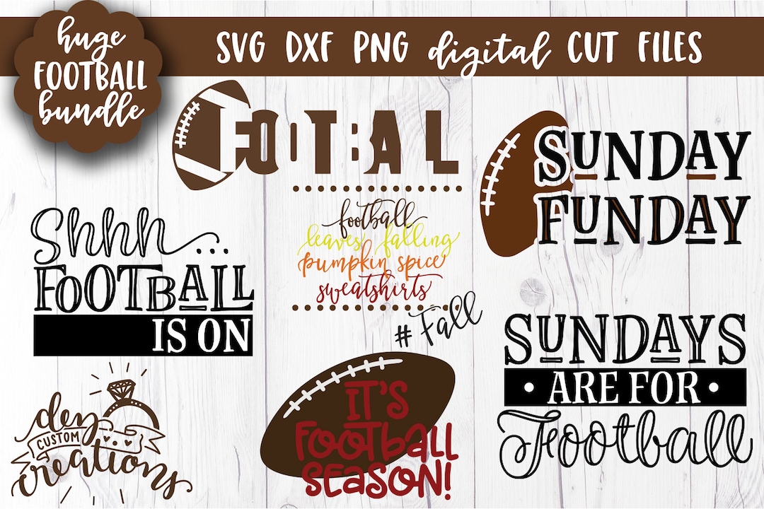 Big SVG Bundle Football SVG Bundle Dxf Png Clipart Cut Files Sundays ...