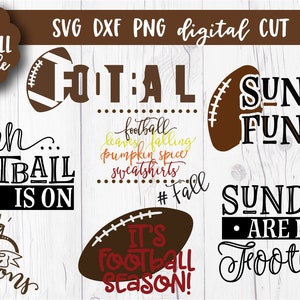 Big SVG Bundle Football SVG Bundle Dxf Png Clipart Cut Files Sundays ...
