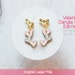 Heart Chain Dangle Earring SVG SVG Laser Earring File Laser Cut Files ...