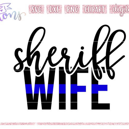 Proud Police Wife SVG Thin Blue Line Law Enforcement Wife - Etsy
