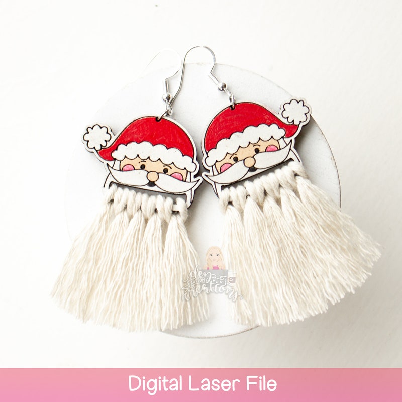 Santa Earring Pattern - Etsy