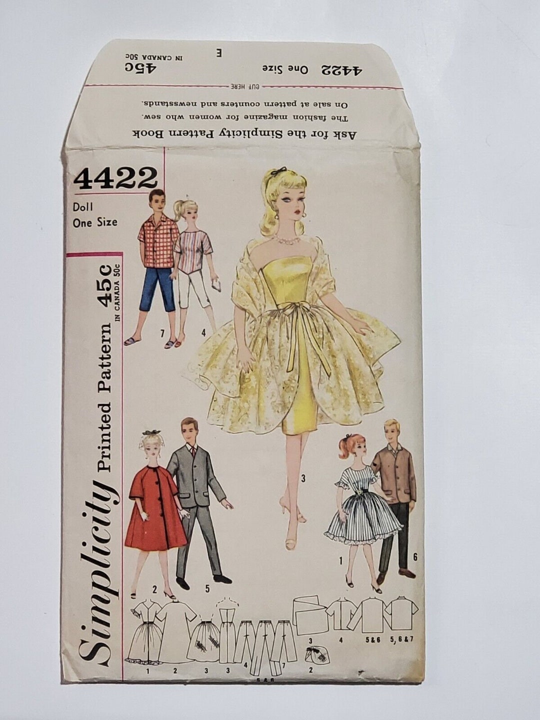 Simplicity 4422 Vintage Sewing Pattern Wardrobe for Teen Model ...