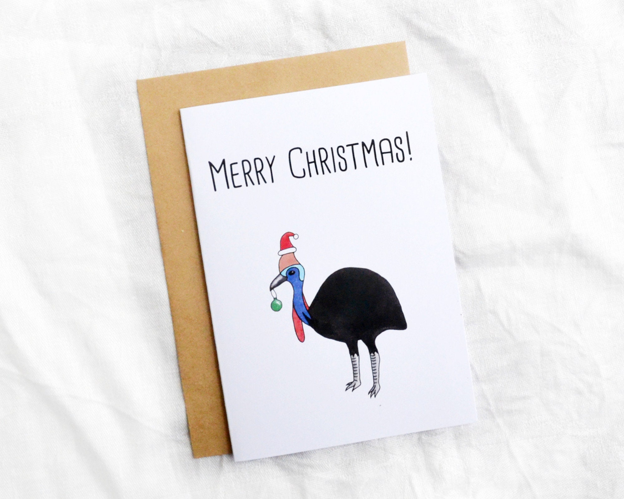 5 Pack Cute Australian Animal Merry Christmas Greeting Card Pack ...