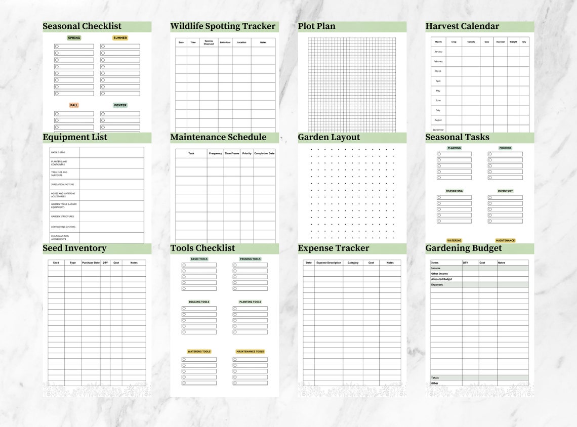 Gardening Planner Printable, Garden Planning, Plant Planner, Garden ...