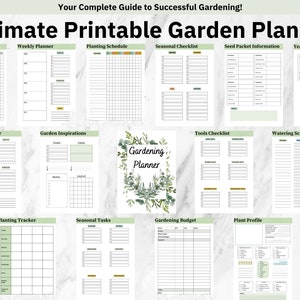 Gardening Planner Printable, Garden Planning, Plant Planner, Garden ...