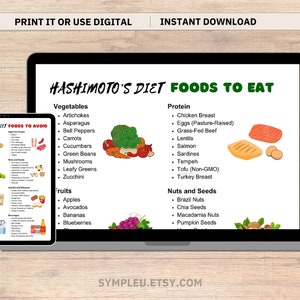 Hashimoto Diet Food List for Thyroid Diet Meal Plan, Hashimoto's Diet ...