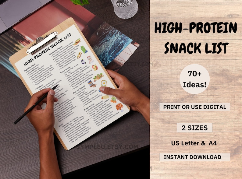 High Protein Snack List, Snack Ideas for High Protein Meal Plan Guide ...