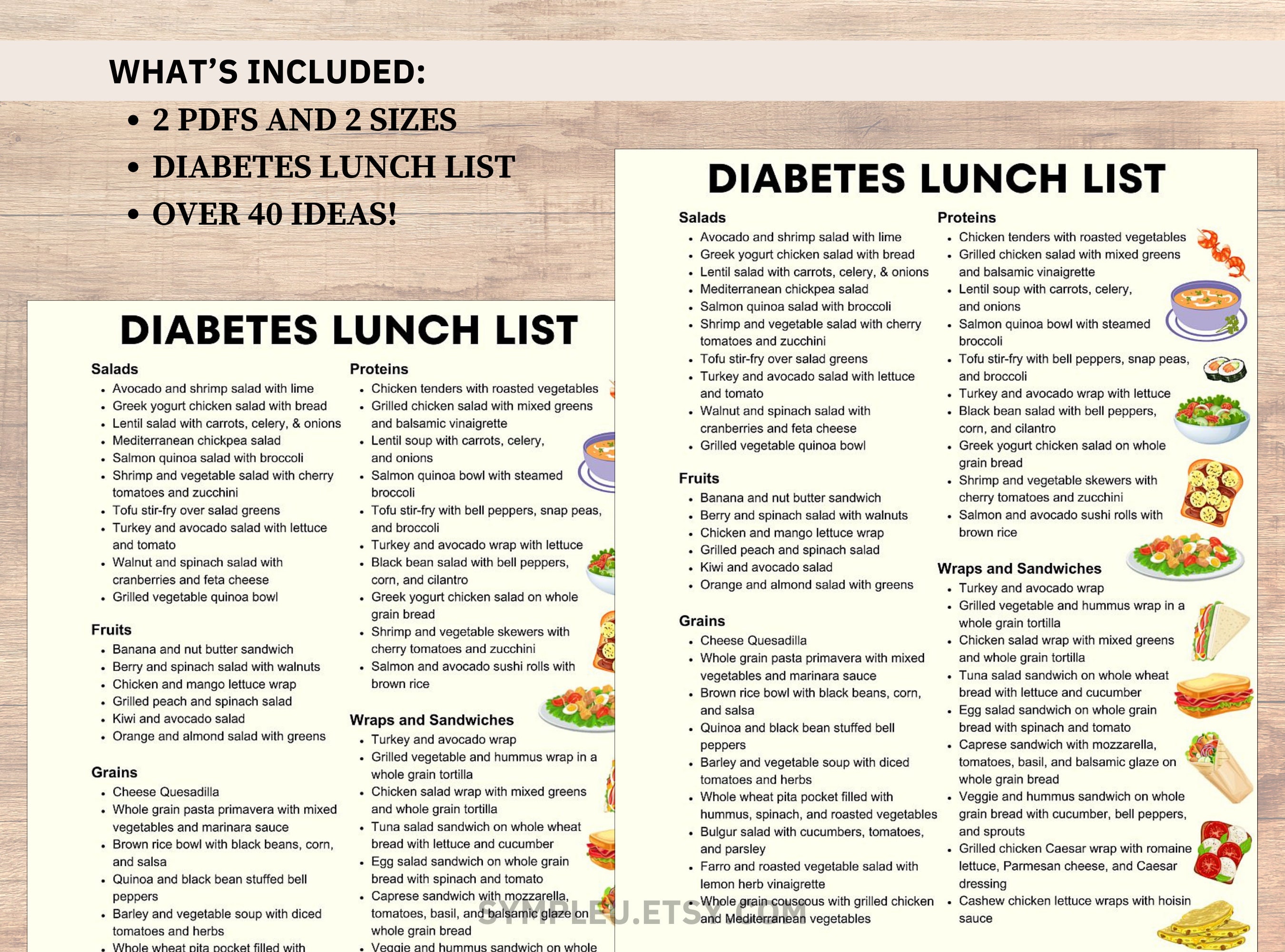 Diabetic Lunch List, Diabetes Lunch Ideas, Diabetes Food List, Diabetic ...