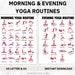 Morning and Evening Yoga Routine, Yoga Sequence, Yoga Poses Art Print ...