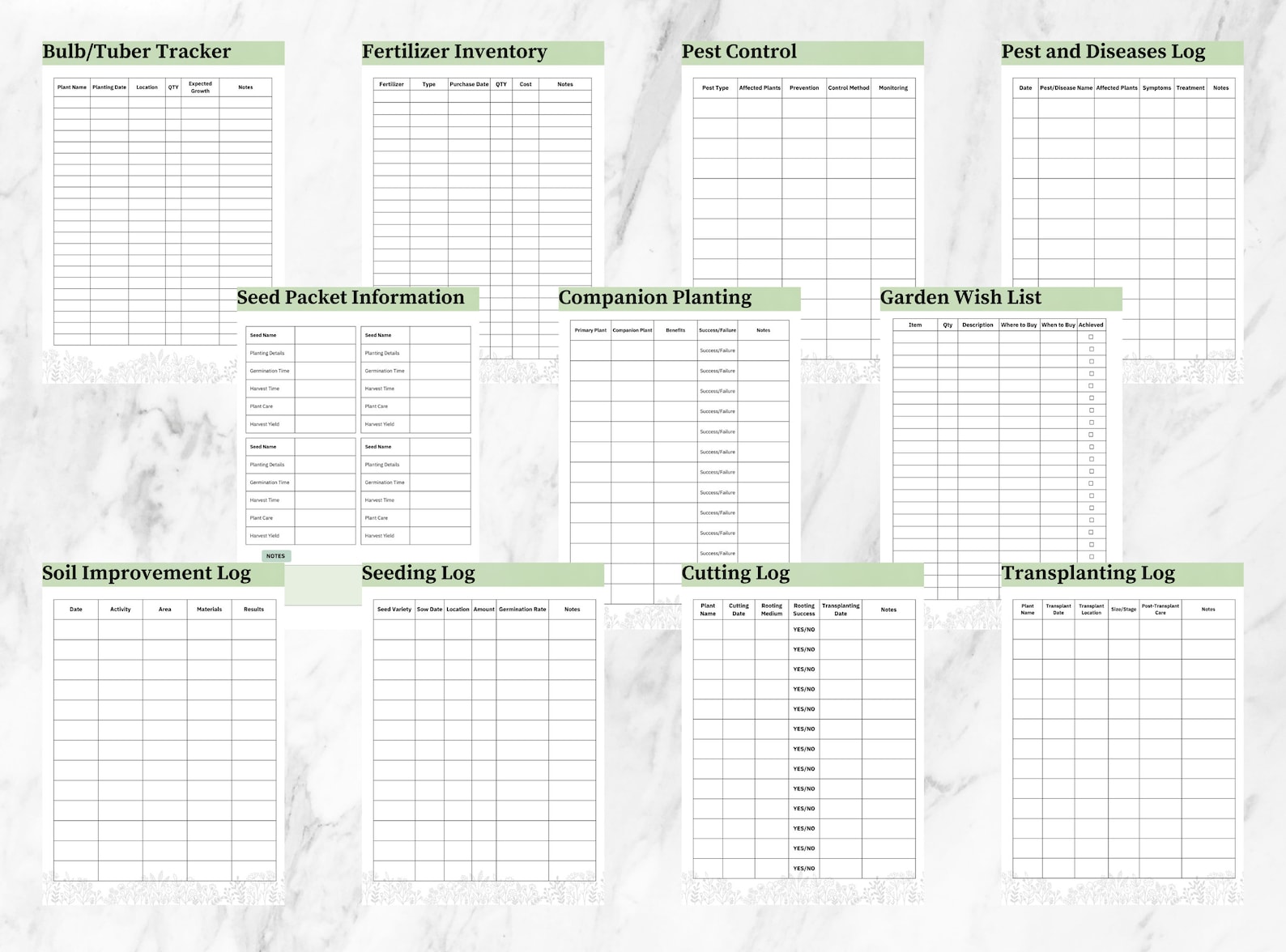 Gardening Planner Printable, Garden Planning, Plant Planner, Garden ...